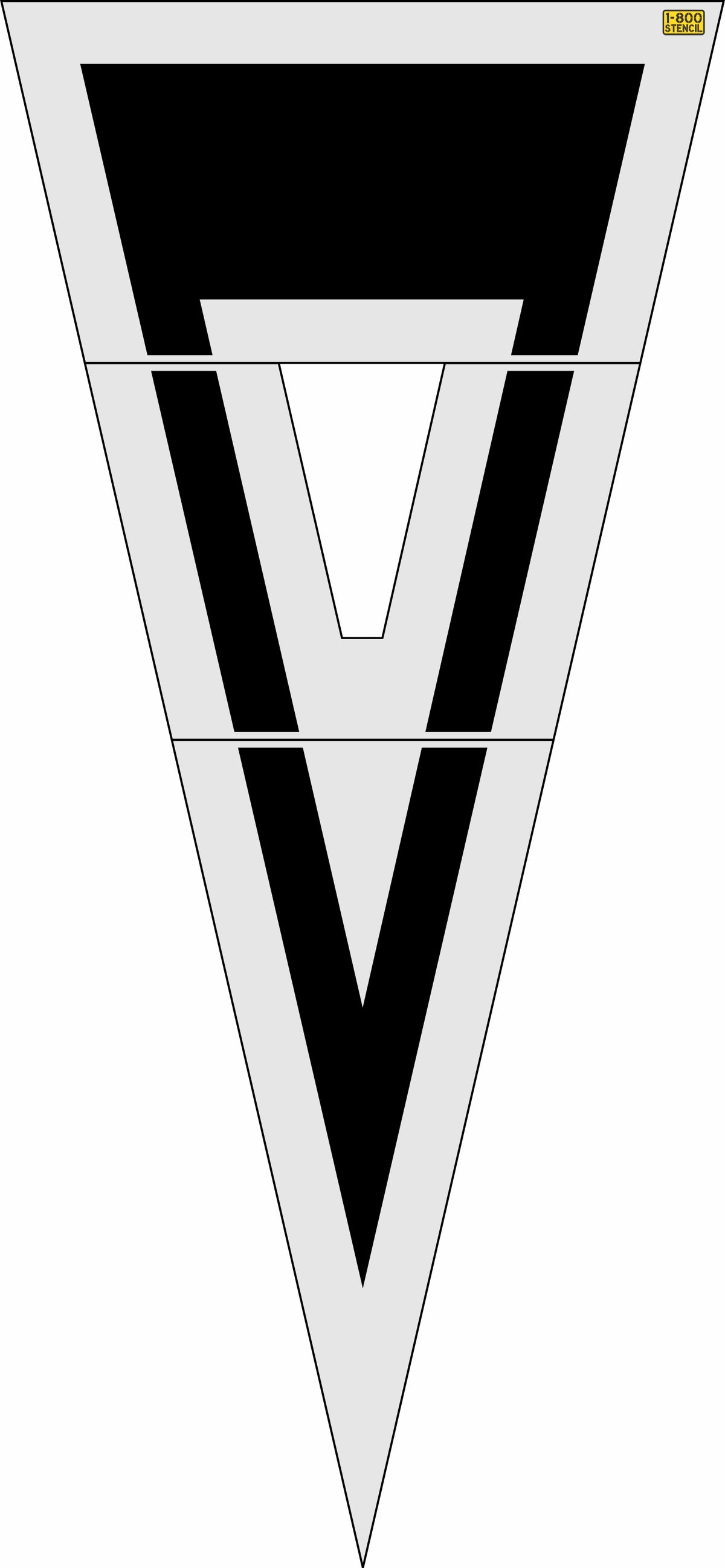 156" Virginia DOT Yield Symbol Stencil — 1-800-Stencil