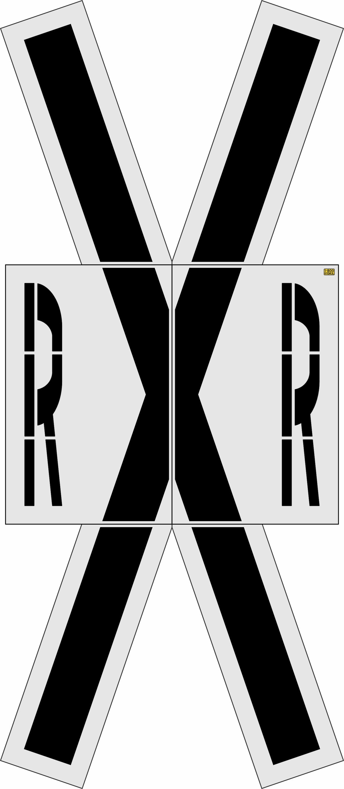 240" Virginia DOT Railroad Crossing Kit — 1-800-Stencil