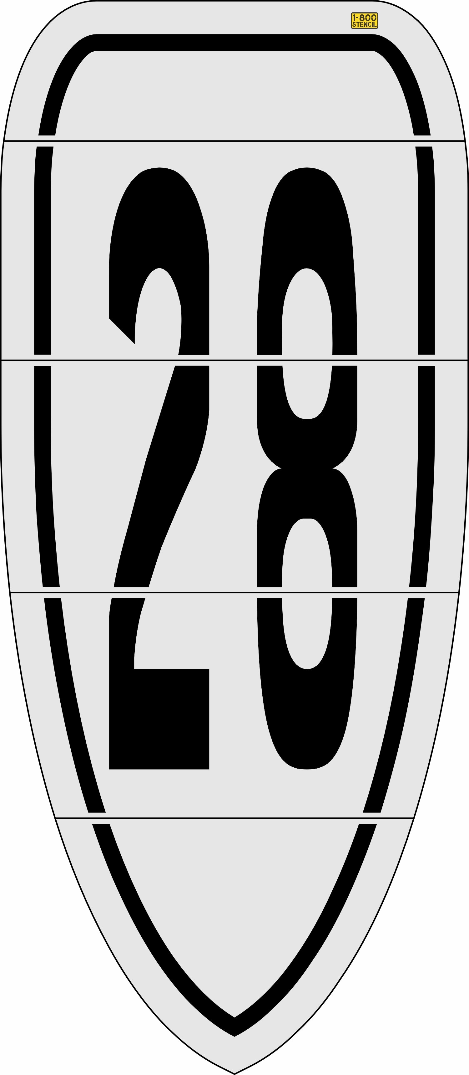 180" Virginia DOT State Interstate Shield Stencil - 1-800-Stencil