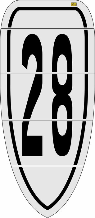 180" Virginia DOT State Interstate Shield Stencil — 1-800-Stencil