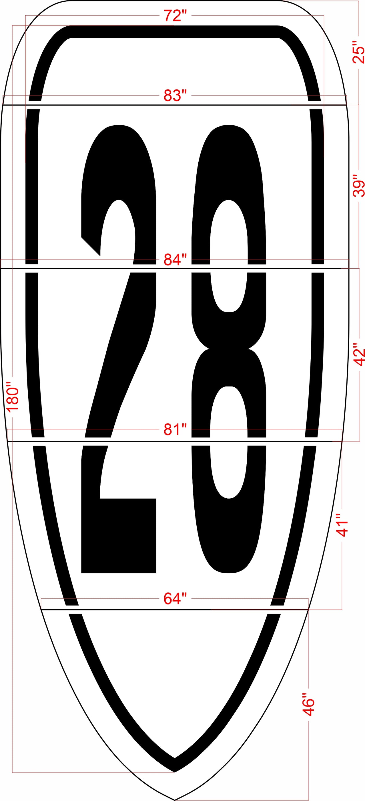 180" Virginia DOT State Interstate Shield Stencil - 1-800-Stencil