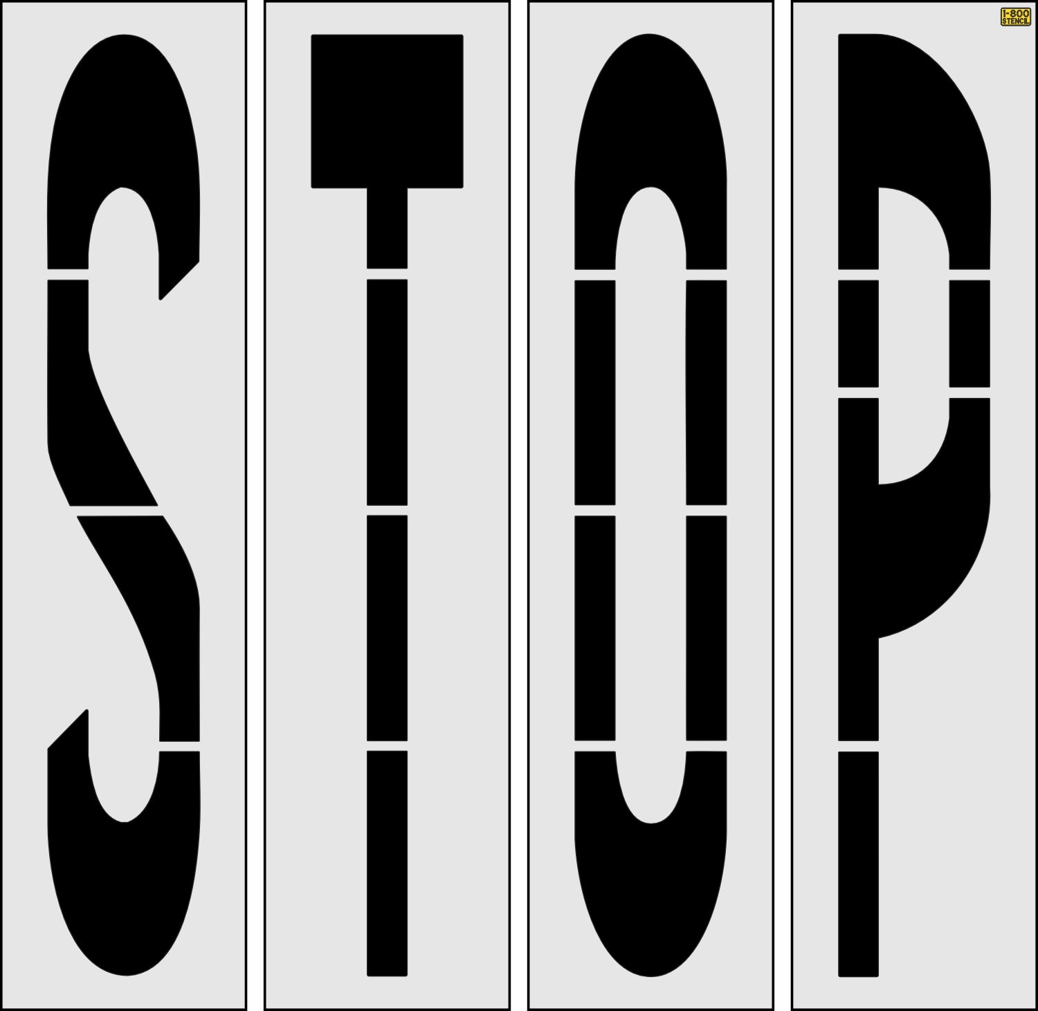 100" Vermont DOT STOP Stencil - 1-800-Stencil