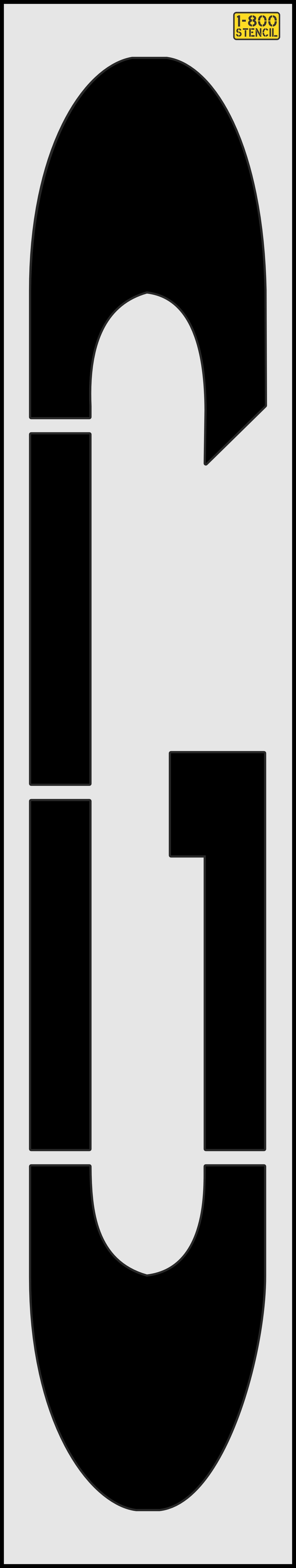 100" Vermont DOT Letter G Stencil — 1-800-Stencil