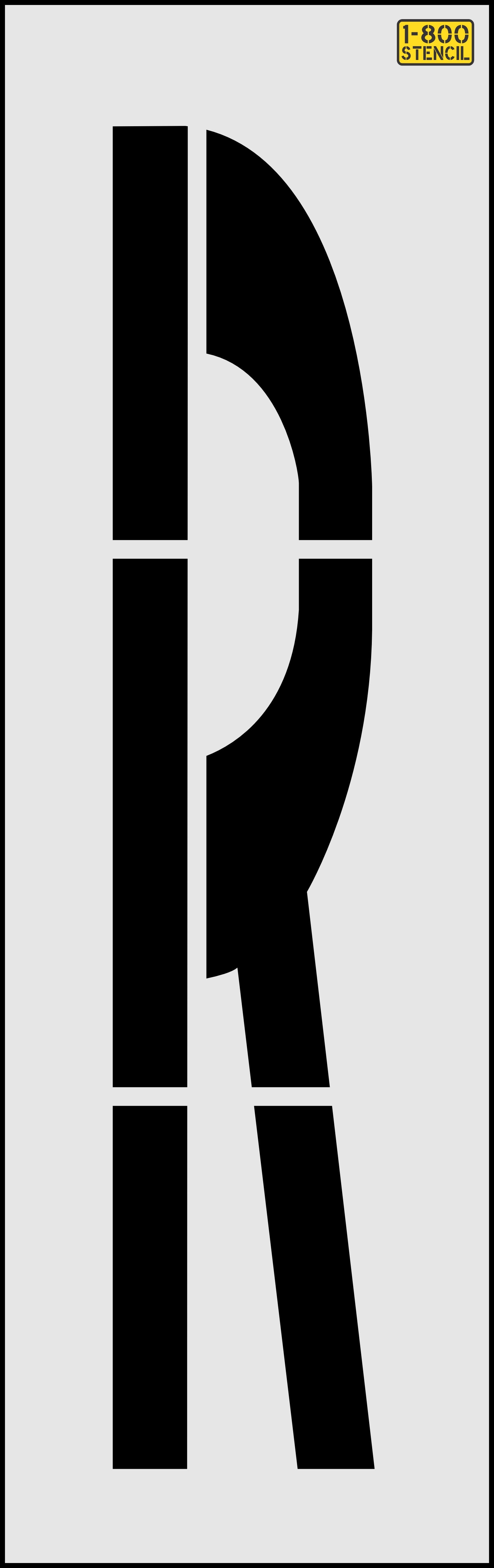 72" Washington DOT Railroad Crossing Letter Stencil - 1-800-Stencil