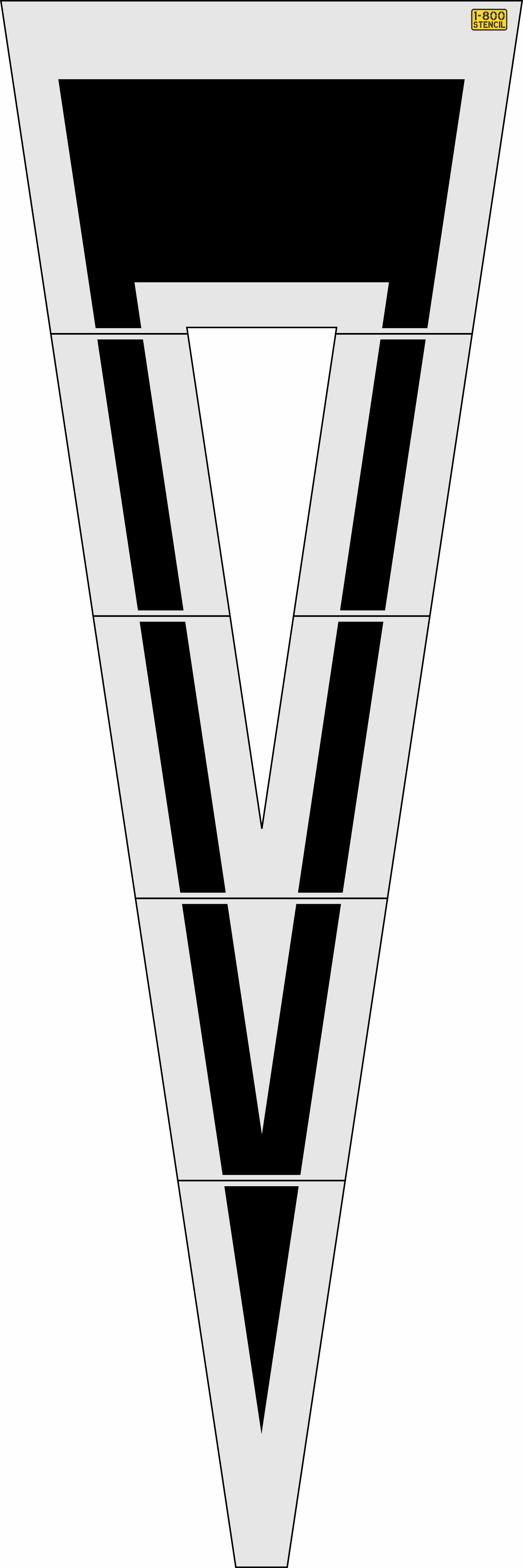 240" Washington DOT Yield Symbol Stencil - 1-800-Stencil