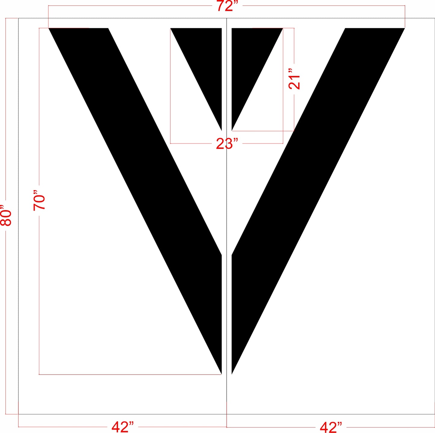 72" Washington DOT Speed Bump Symbol Stencil - 1-800-Stencil