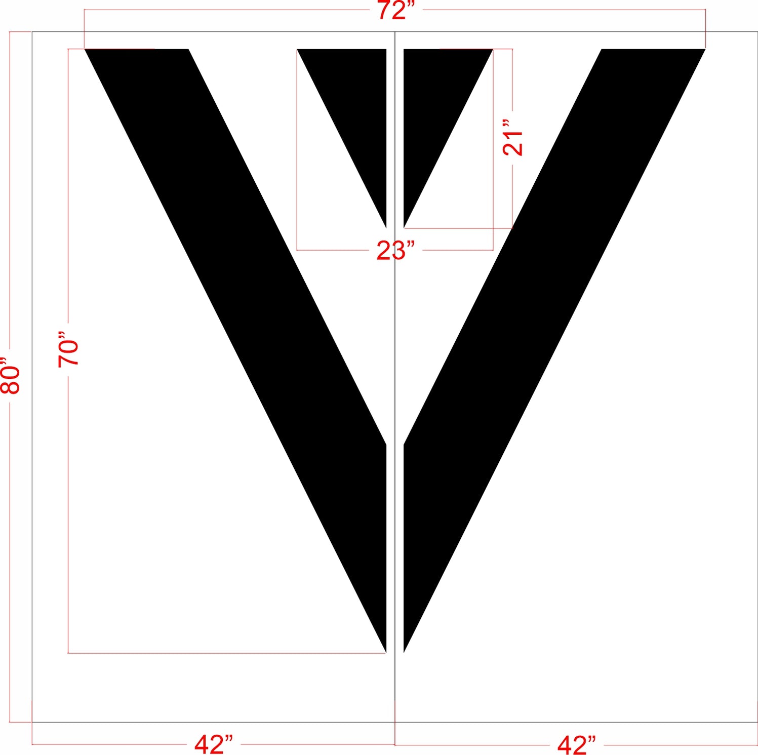 72" Washington DOT Speed Bump Symbol Stencil - 1-800-Stencil