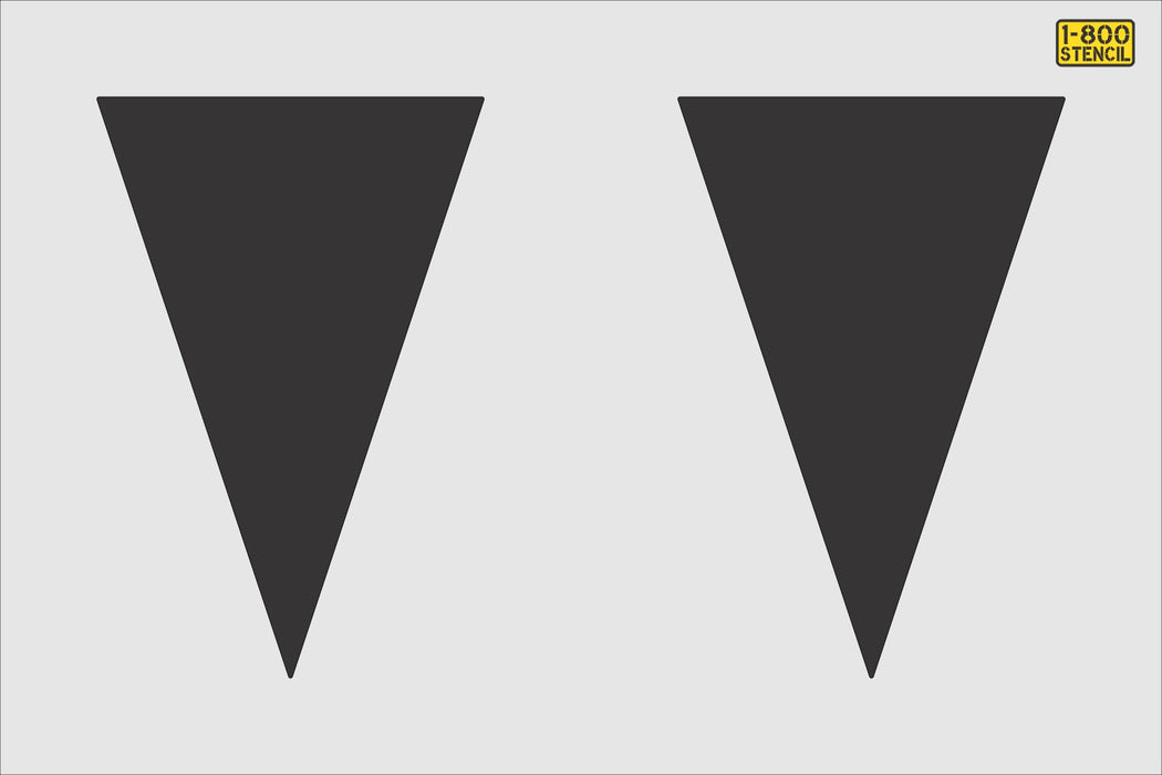 36" Washington DOT Triangle Shark Teeth Stencil - 1-800-Stencil