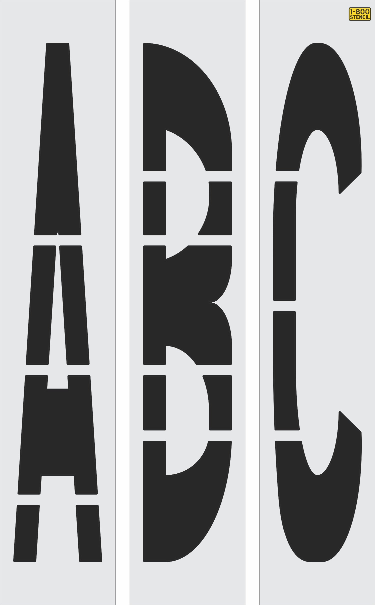 72" Washington DOT Alphabet Kit Stencil - 1-800-Stencil
