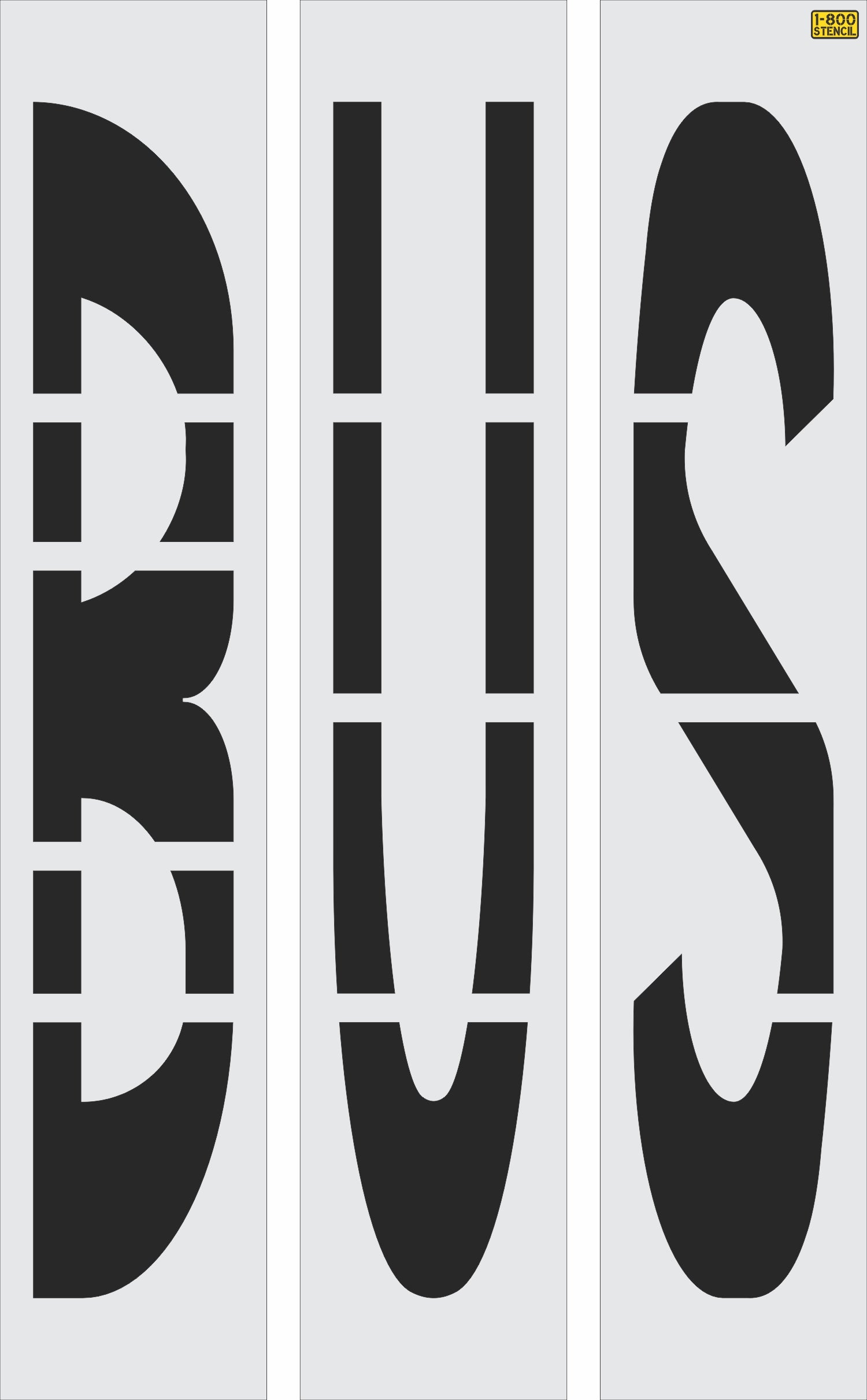 72" Washington DOT BUS Stencil - 1/16" (.063") Light-Duty LDPE - 1-800 ...