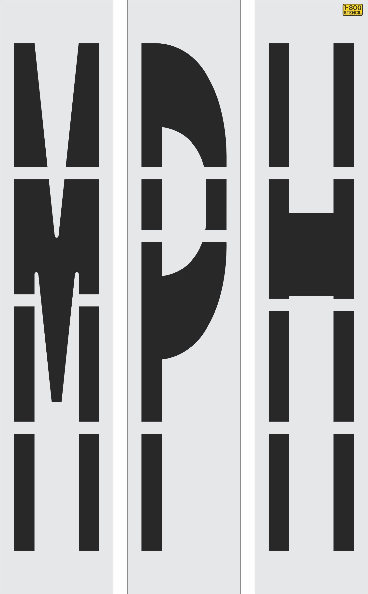 72" Washington DOT MPH Stencil - 1-800-Stencil