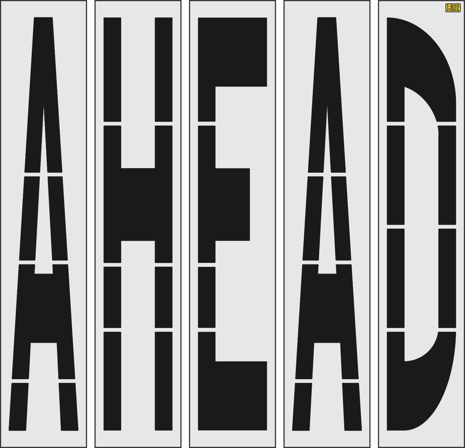 96" Wisconsin DOT AHEAD Stencil - 1-800-Stencil