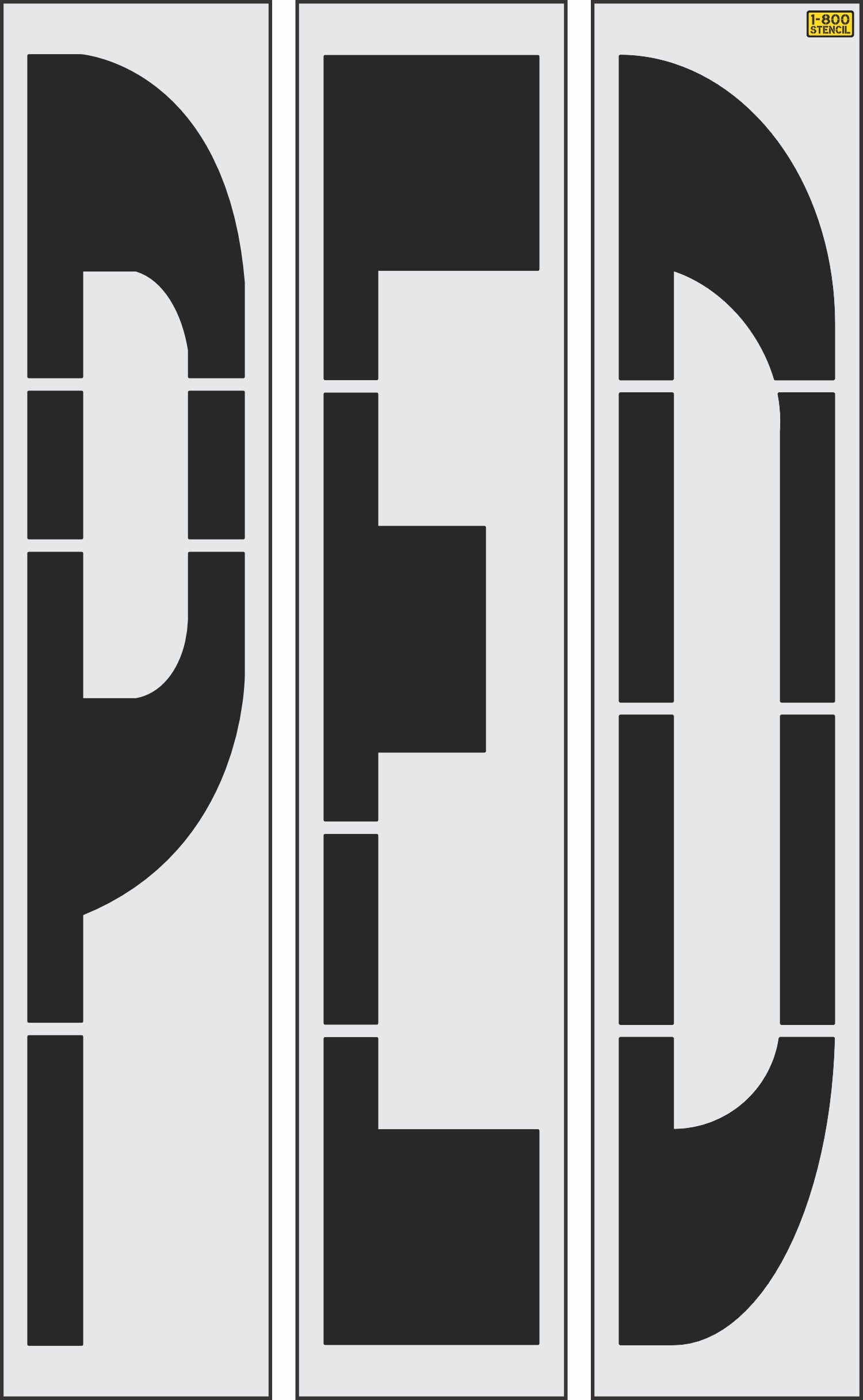 96" Wisconsin DOT PED Stencil - 1-800-Stencil