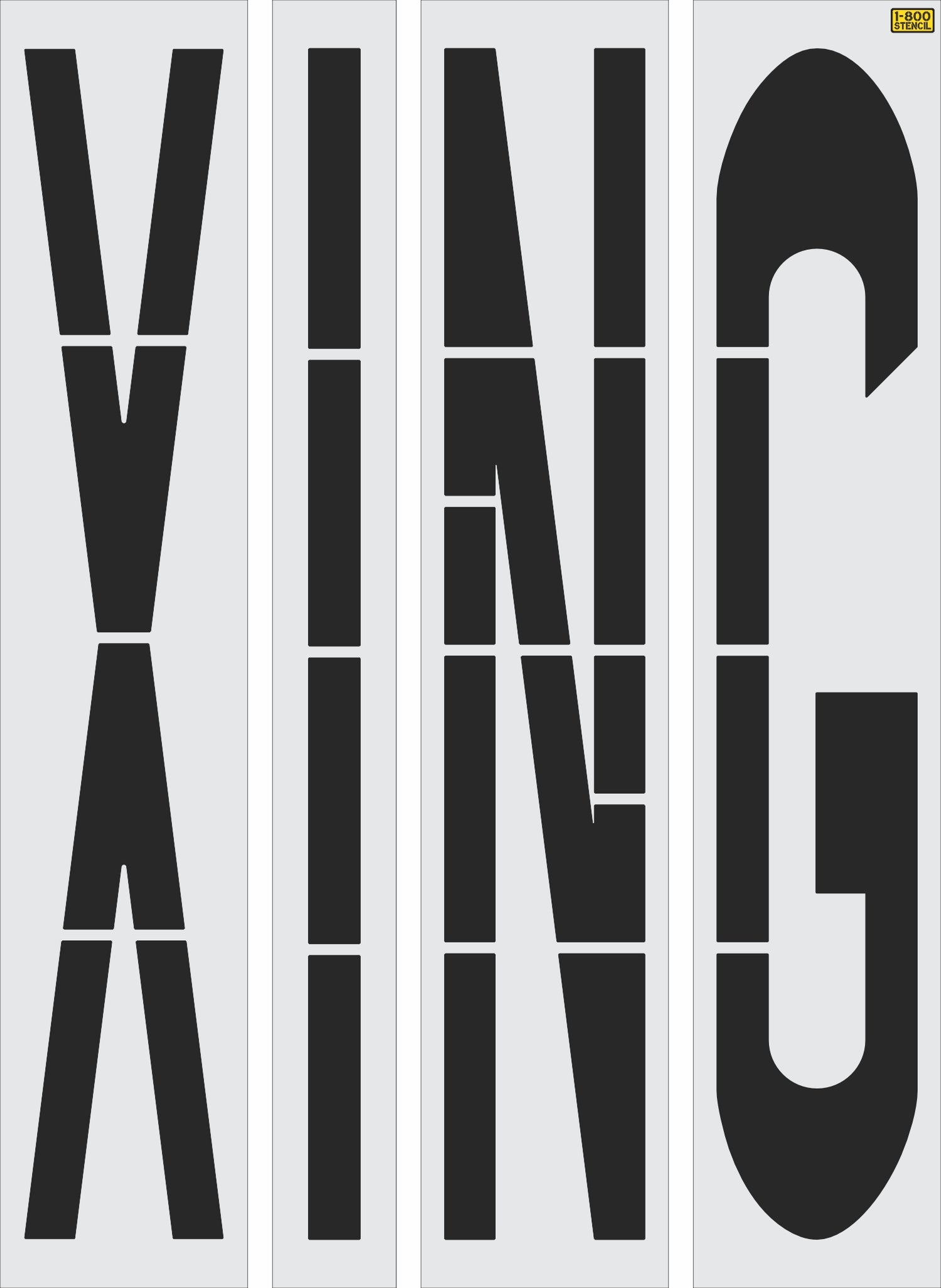 96" Wisconsin DOT XING Stencil - 1-800-Stencil