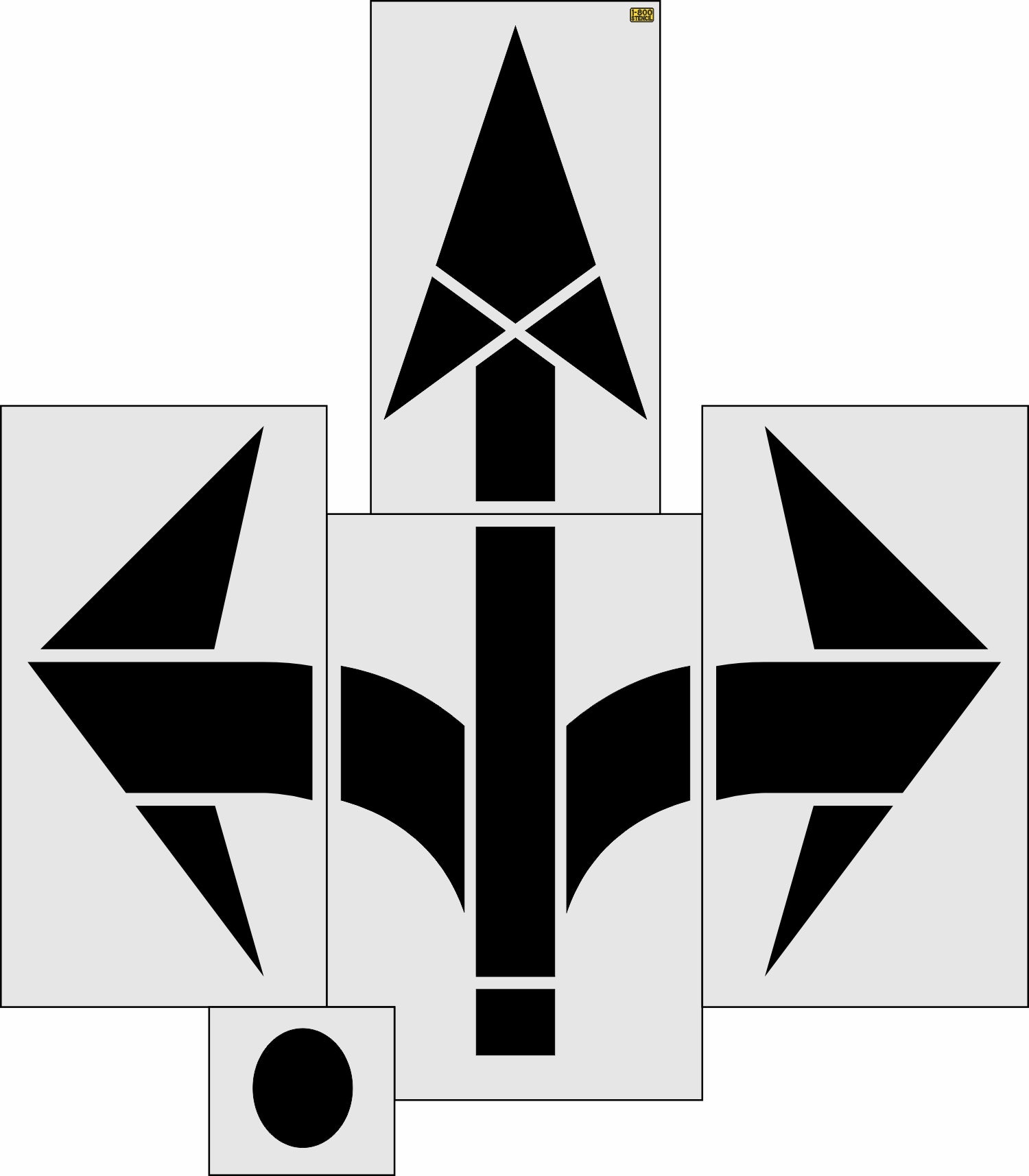 Wisconsin DOT Roundabout Arrows Stencil - 1-800-Stencil