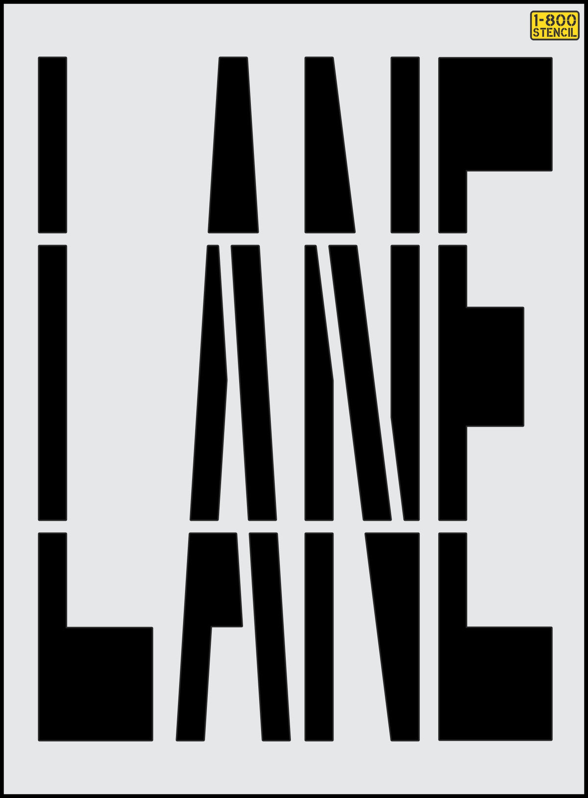48" Wisconsin DOT LANE Stencil — 1-800-Stencil
