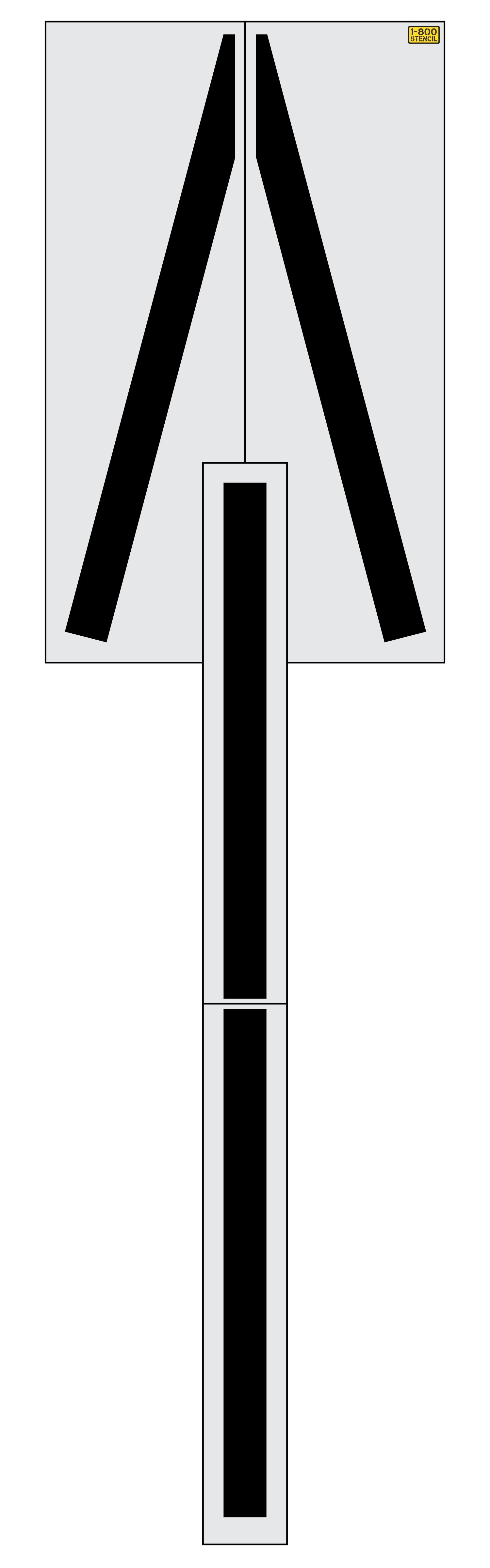 282" West Virginia DOT Wrong Way Arrow Stencil - 1-800-Stencil