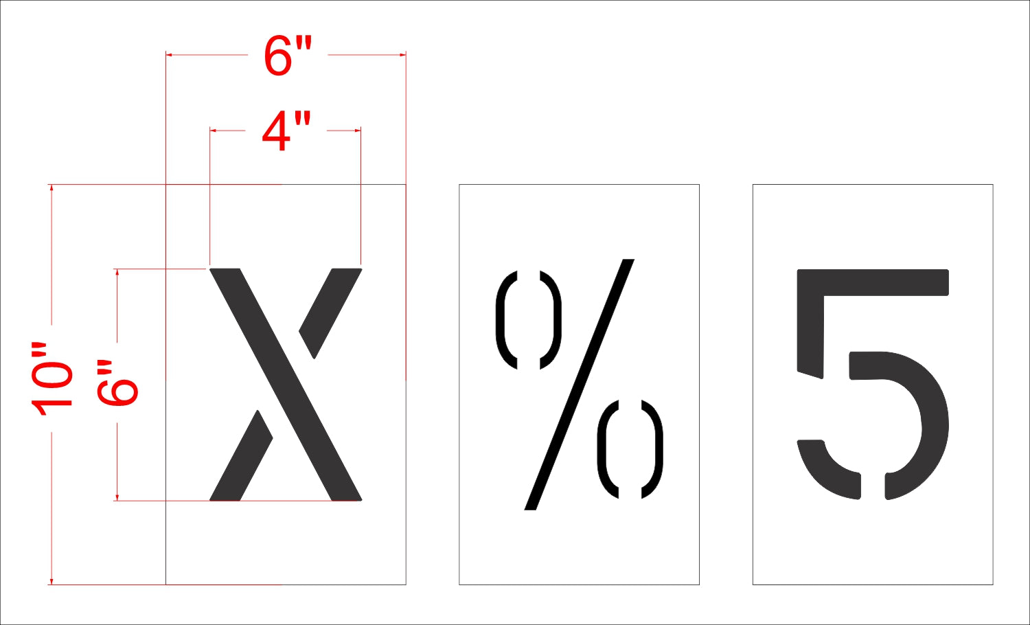 6" Alphabet and Number Mega Kit Stencil - 1-800-Stencil