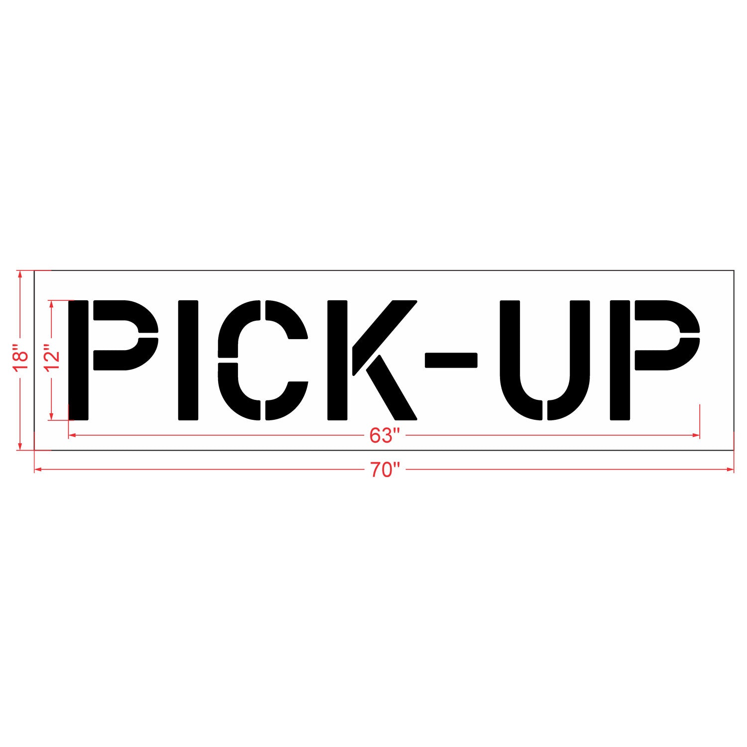 12" PICK-UP Stencil - 1-800-Stencil