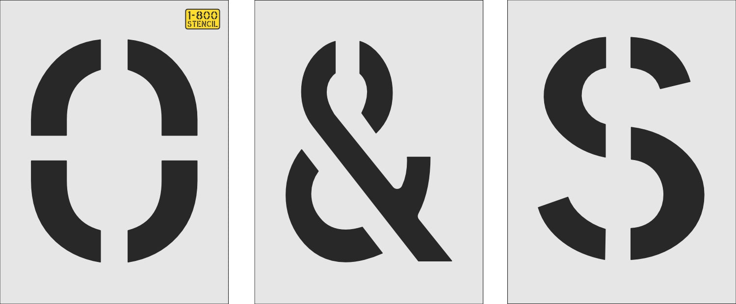 12" Alphabet and Number Mega Kit Stencil - 1-800-Stencil