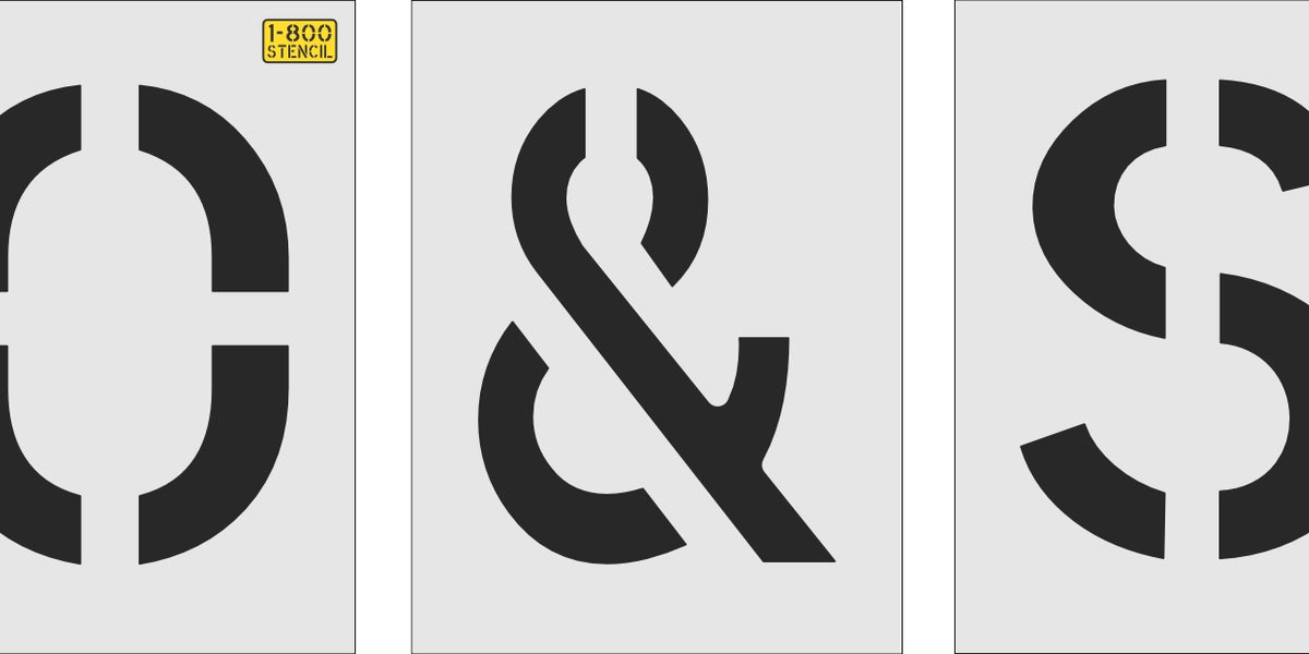 12" Alphabet and Number Mega Kit Stencil — 1-800-Stencil