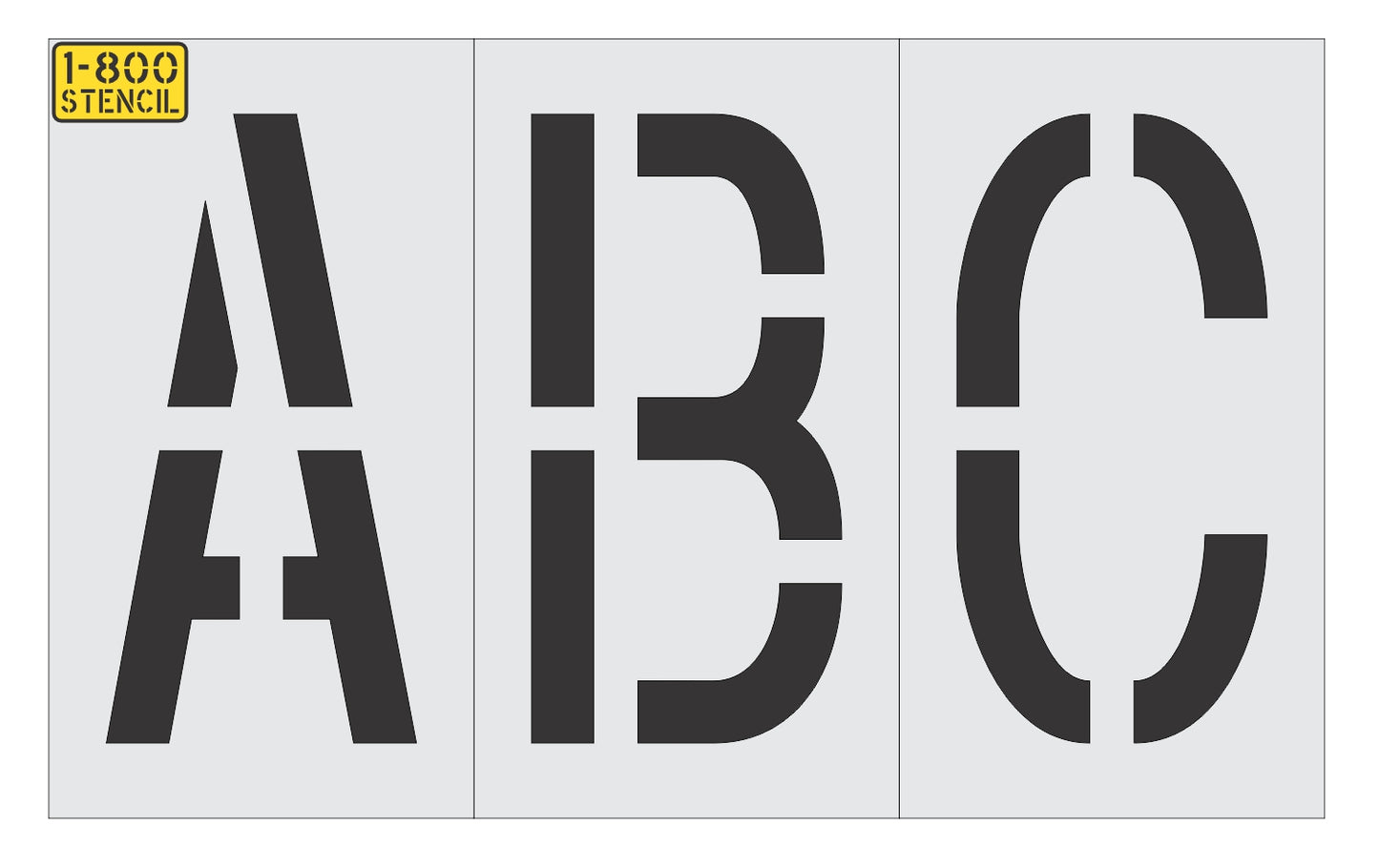 18" Alphabet Kit Stencil | Parking Lot & Drive-Thru Pavement Marking ...