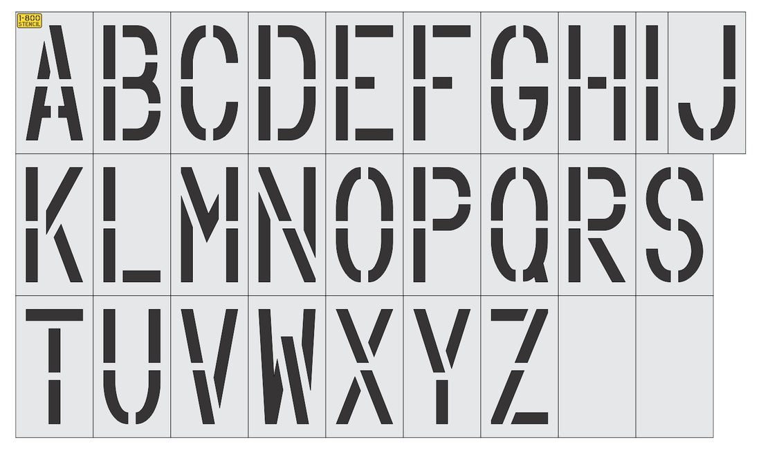 18" Alphabet Kit Stencil | Parking Lot & Drive-Thru Pavement Marking ...