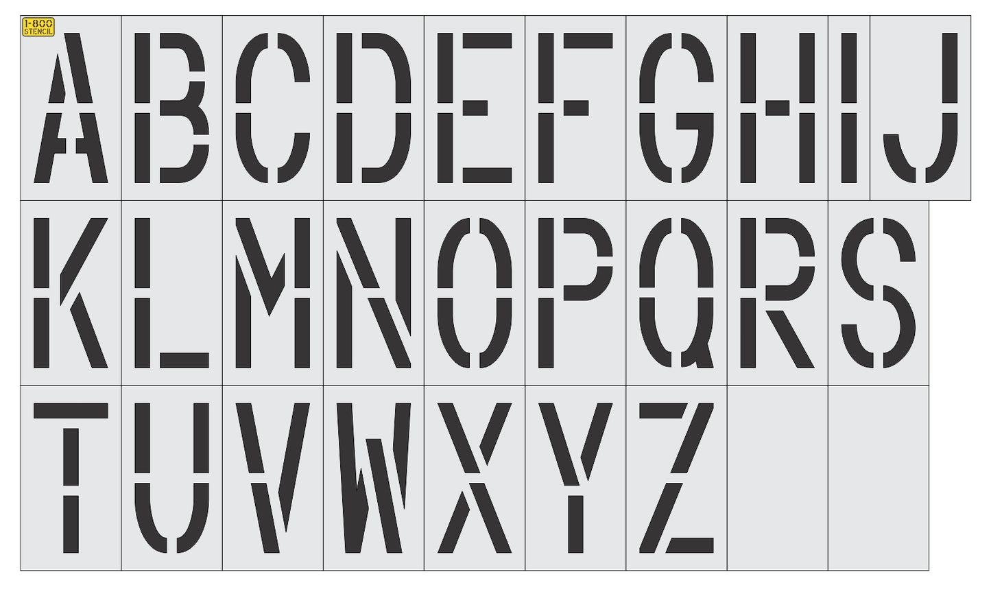 18" Alphabet Kit Stencil | Parking Lot & Drive-Thru Pavement Marking ...