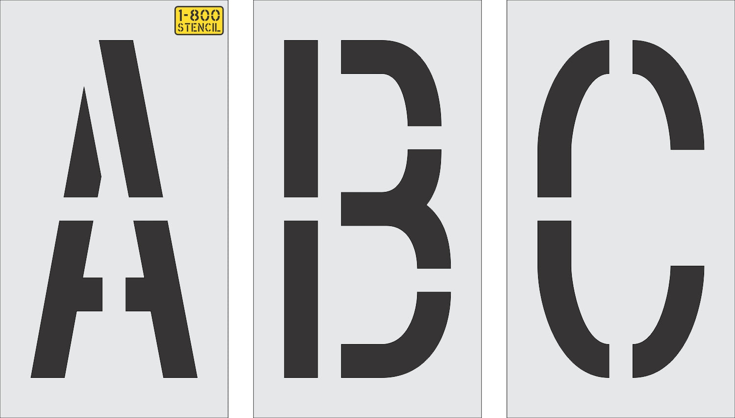 18" Alphabet Kit Stencil - 1-800-Stencil