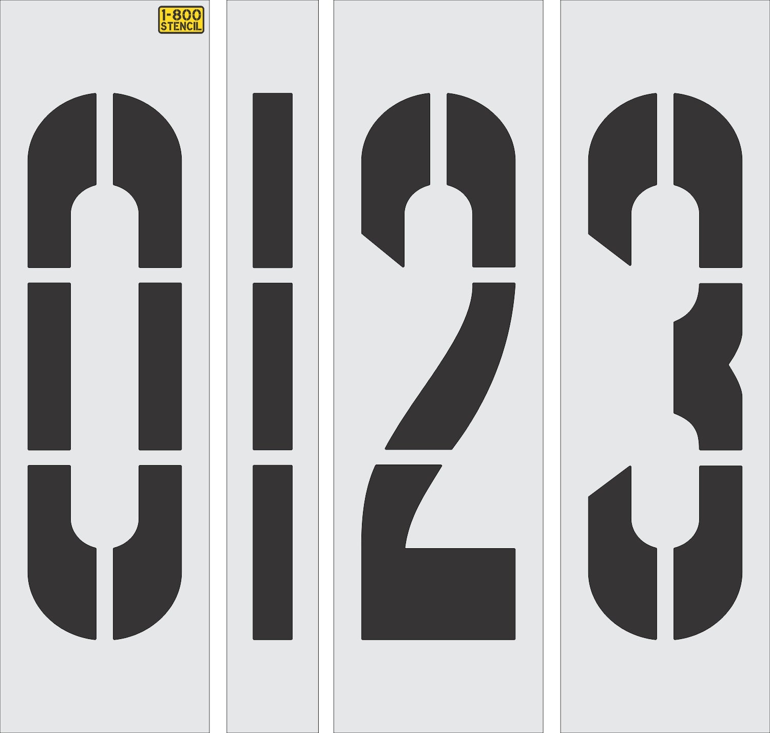 42" x 12" Number Kit Stencil - 1-800-Stencil