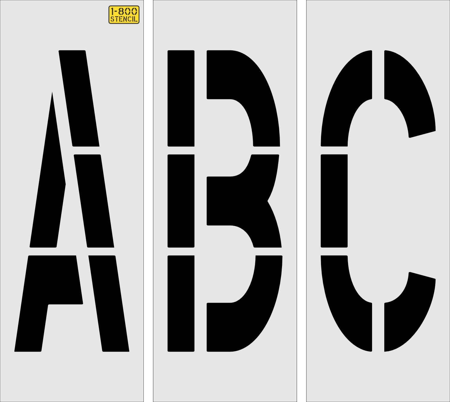 42" x 16" Alphabet Kit Stencil - 1-800-Stencil