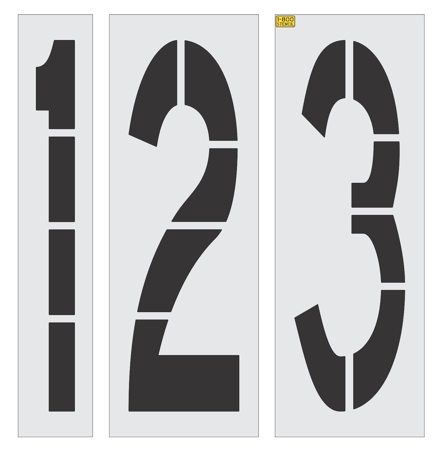 60" x 18" Number Kit Stencil - 1-800-Stencil