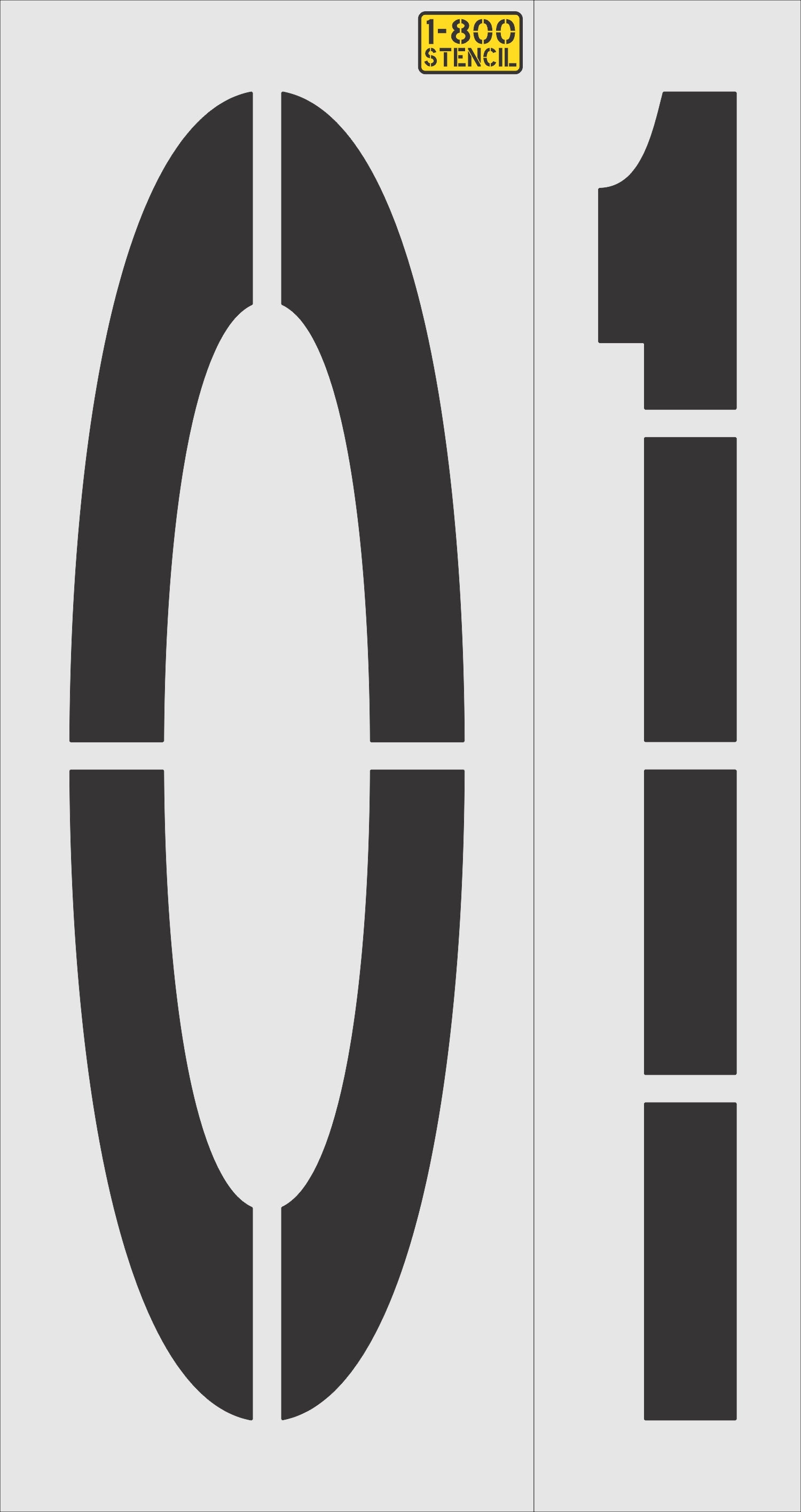 60" x 18" Number Kit Stencil - 1-800-Stencil