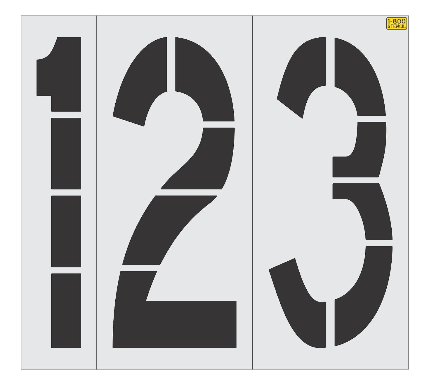 60" x 24" Number Kit Stencil | Parking Lot & Drive-Thru Pavement ...