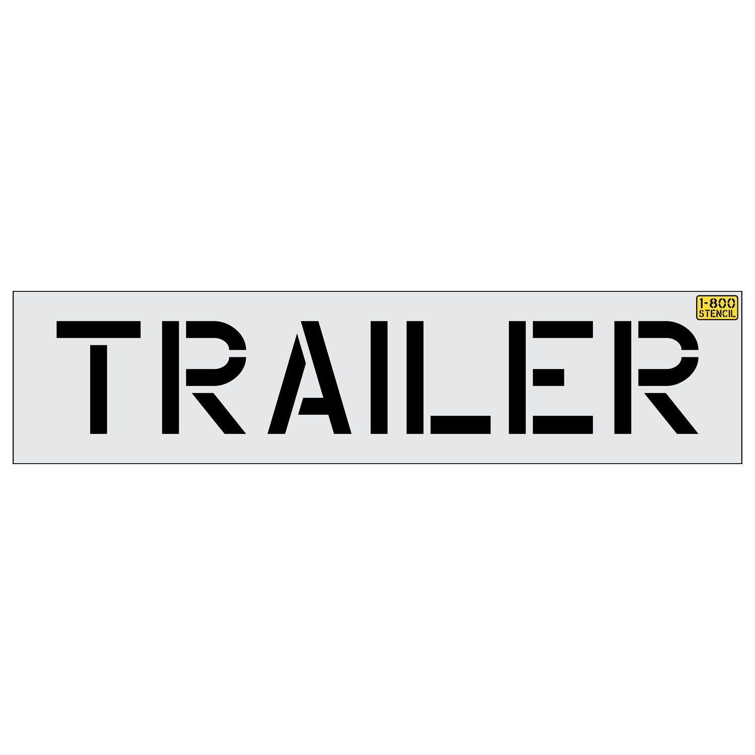 12" TRAILER Stencil | Parking Lot & Drive-Thru Pavement Marking Stencil ...