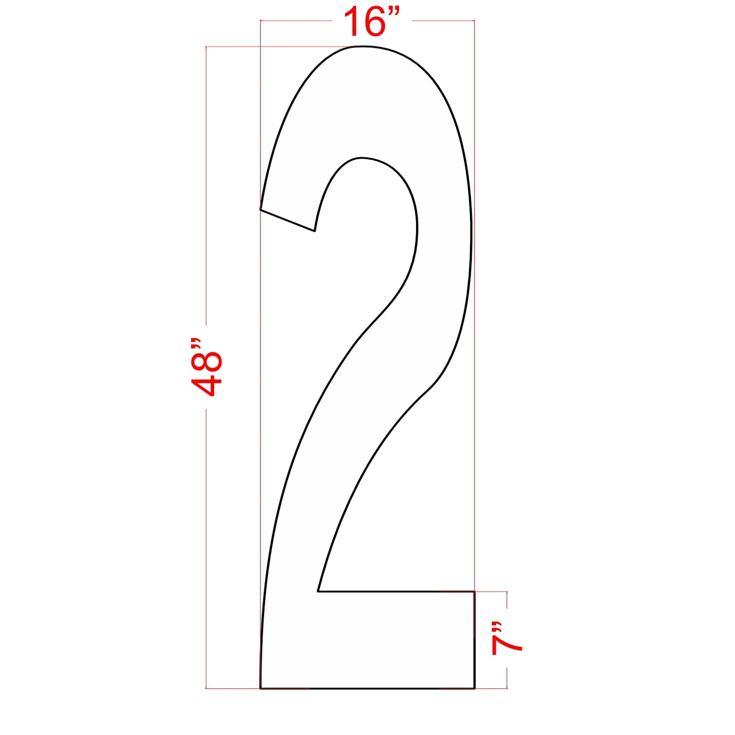 48" FAA Airport Number Stencil Cutout Kit - 1-800-Stencil
