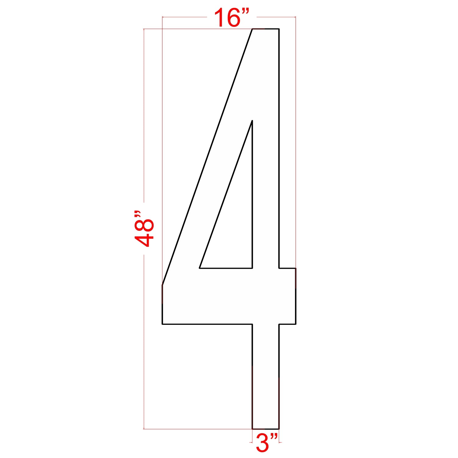 48" FAA Airport Number Stencil Cutout Kit - 1-800-Stencil