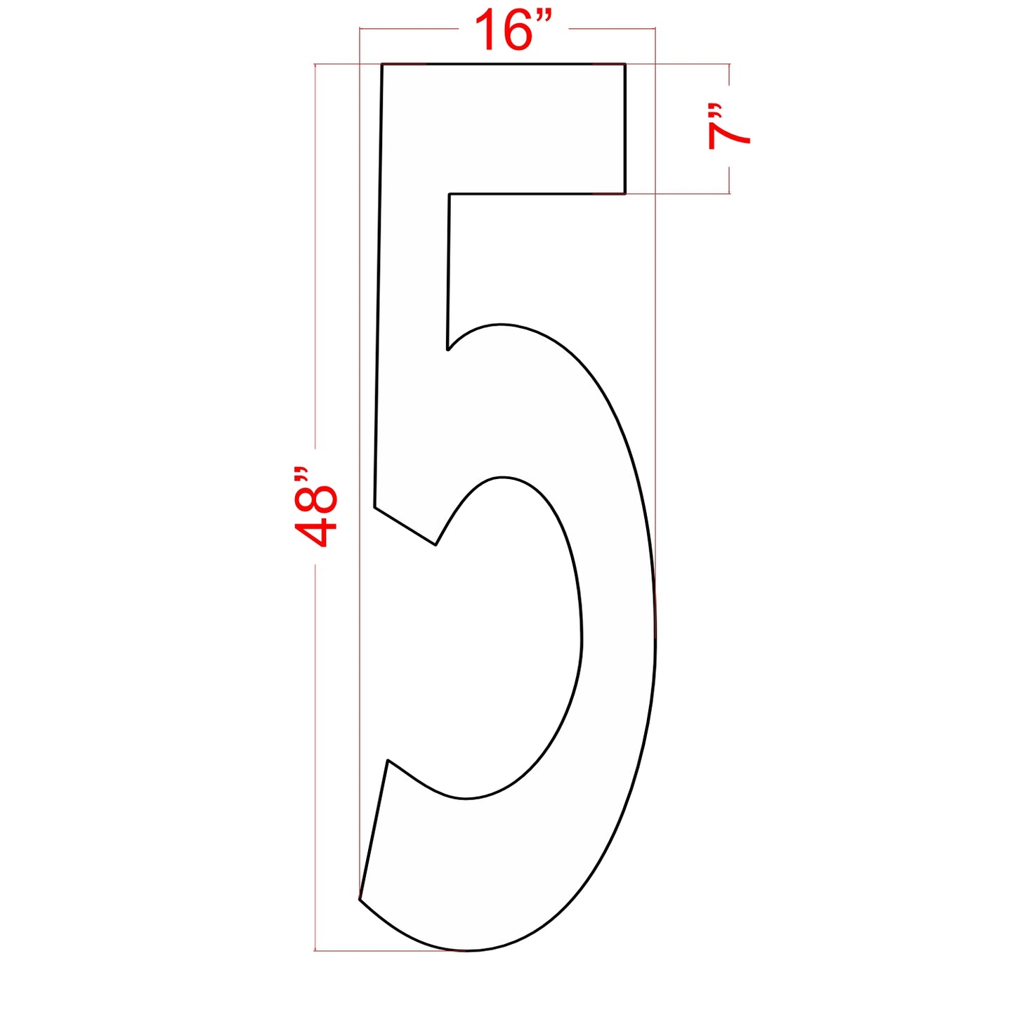 48" FAA Airport Number Stencil Cutout Kit - 1-800-Stencil