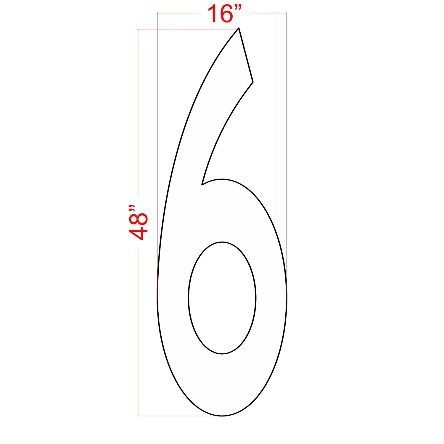 48" FAA Airport Number Stencil Cutout Kit - 1/16" (.063") Light-Duty ...