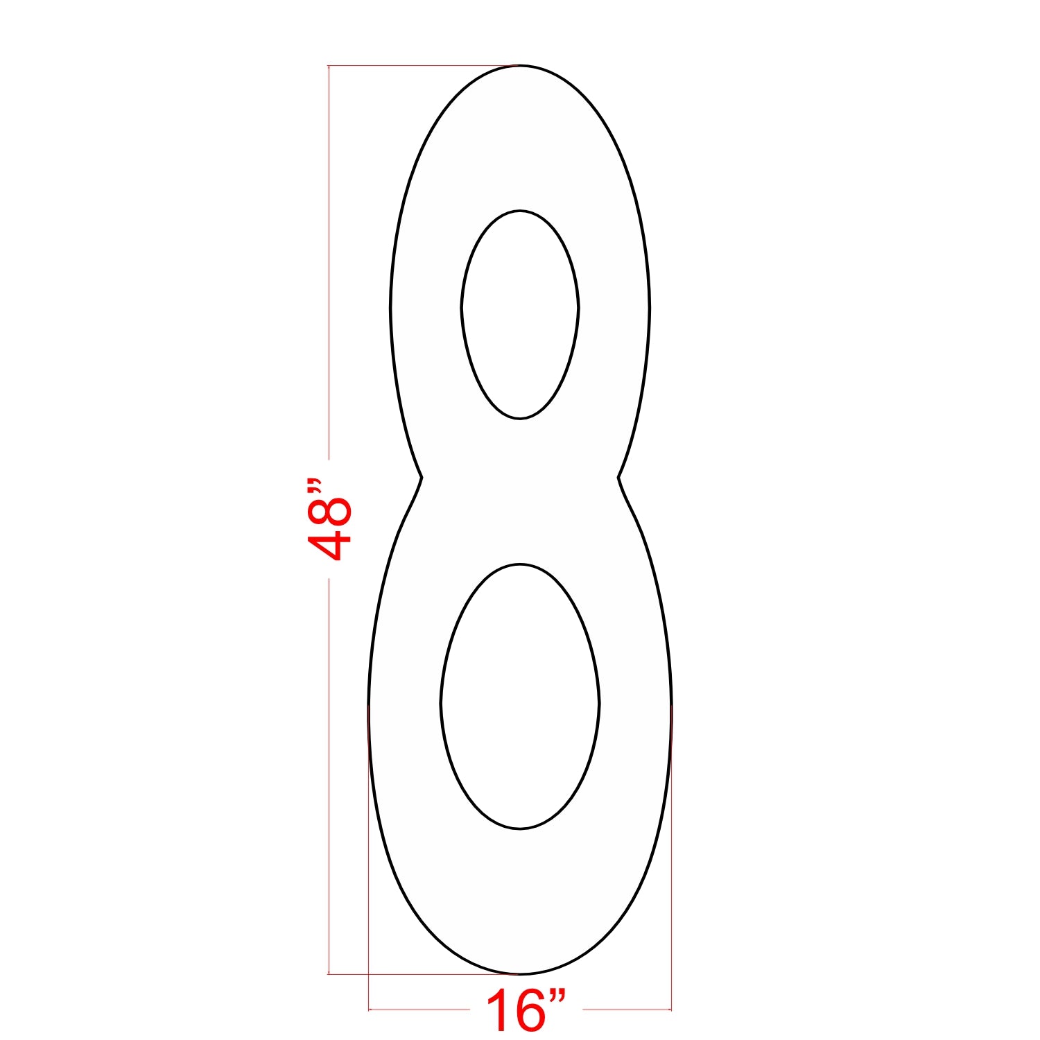 48" FAA Airport Number Stencil Cutout Kit - 1-800-Stencil