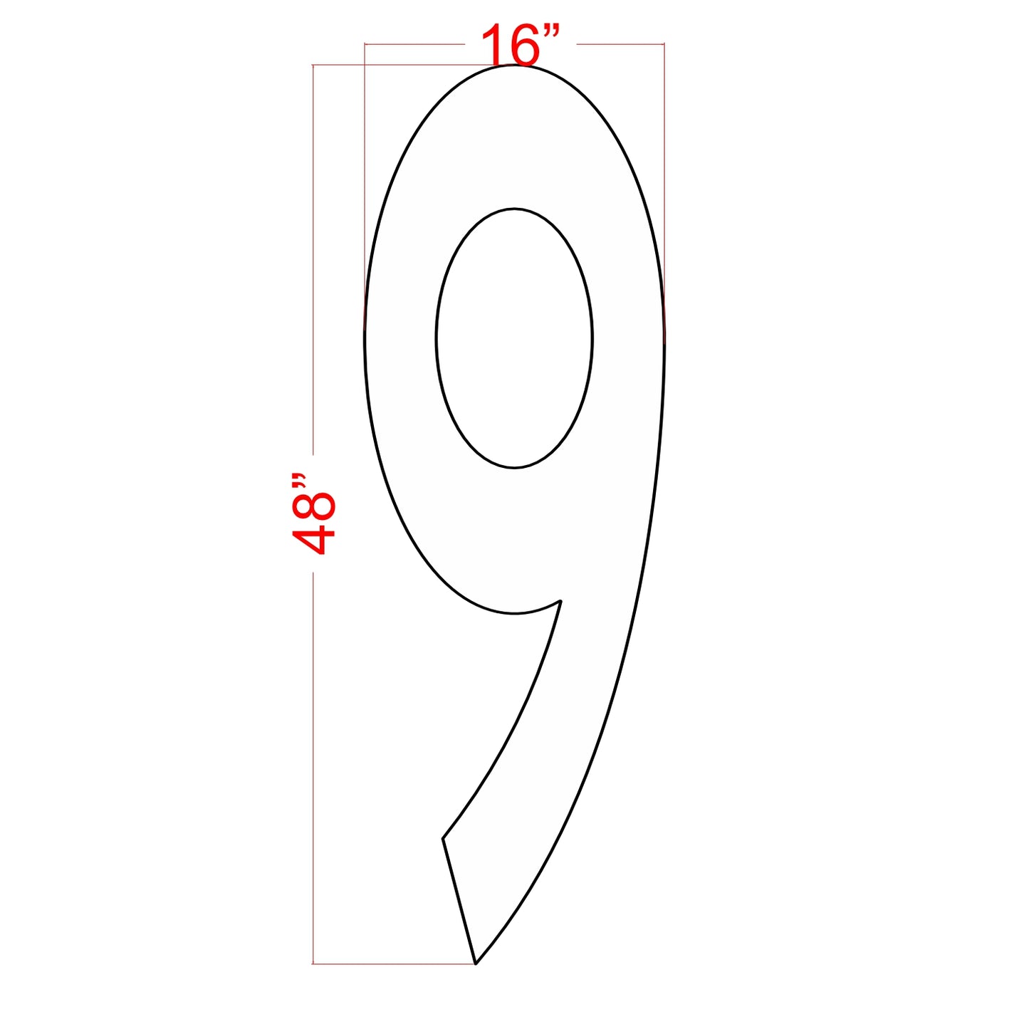48" FAA Airport Number Stencil Cutout Kit - 1-800-Stencil