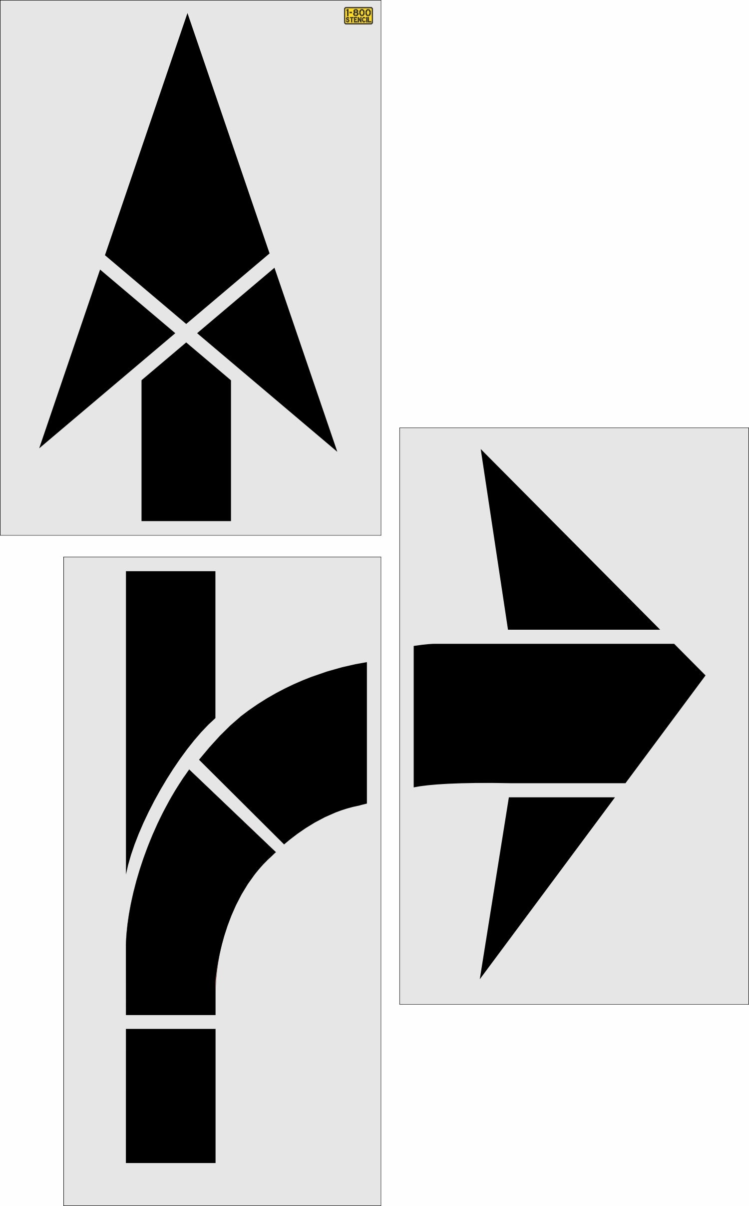 156" Louisiana DOT Combo Arrow Stencil - 1-800-Stencil