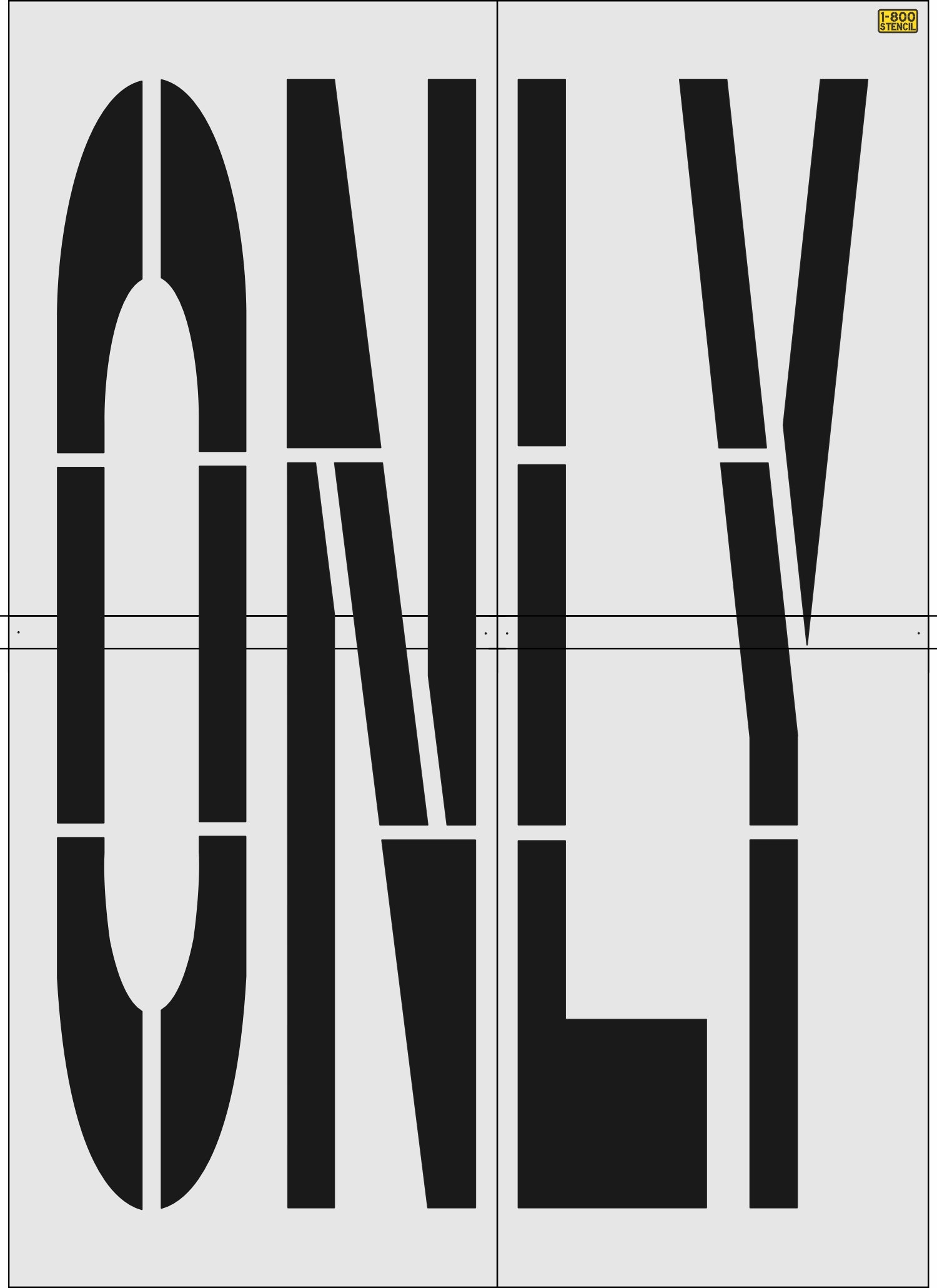 150" Louisiana DOT ONLY Stencil - 1-800-Stencil