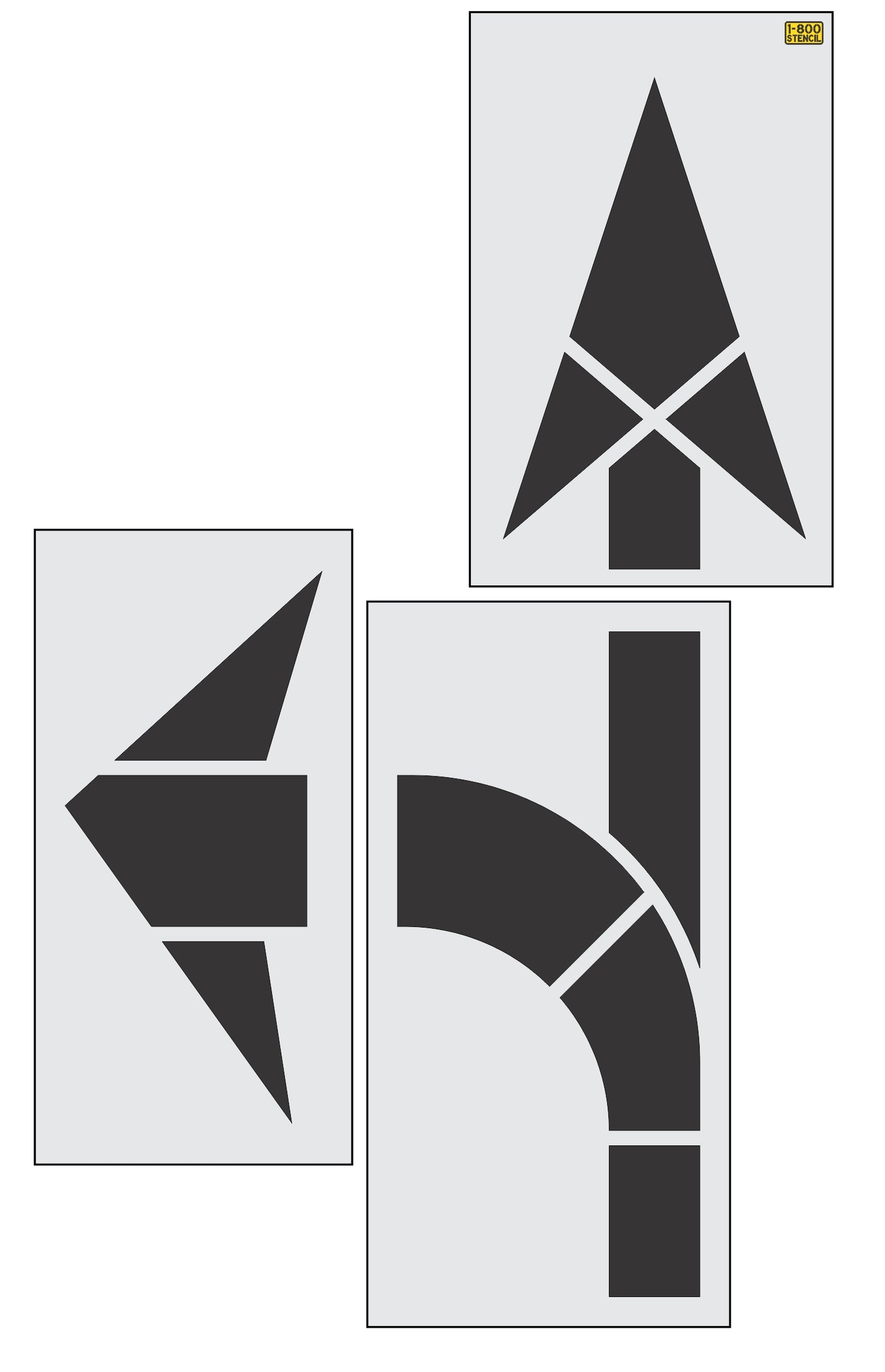 Road & Highway Turn Arrows — 1-800-Stencil