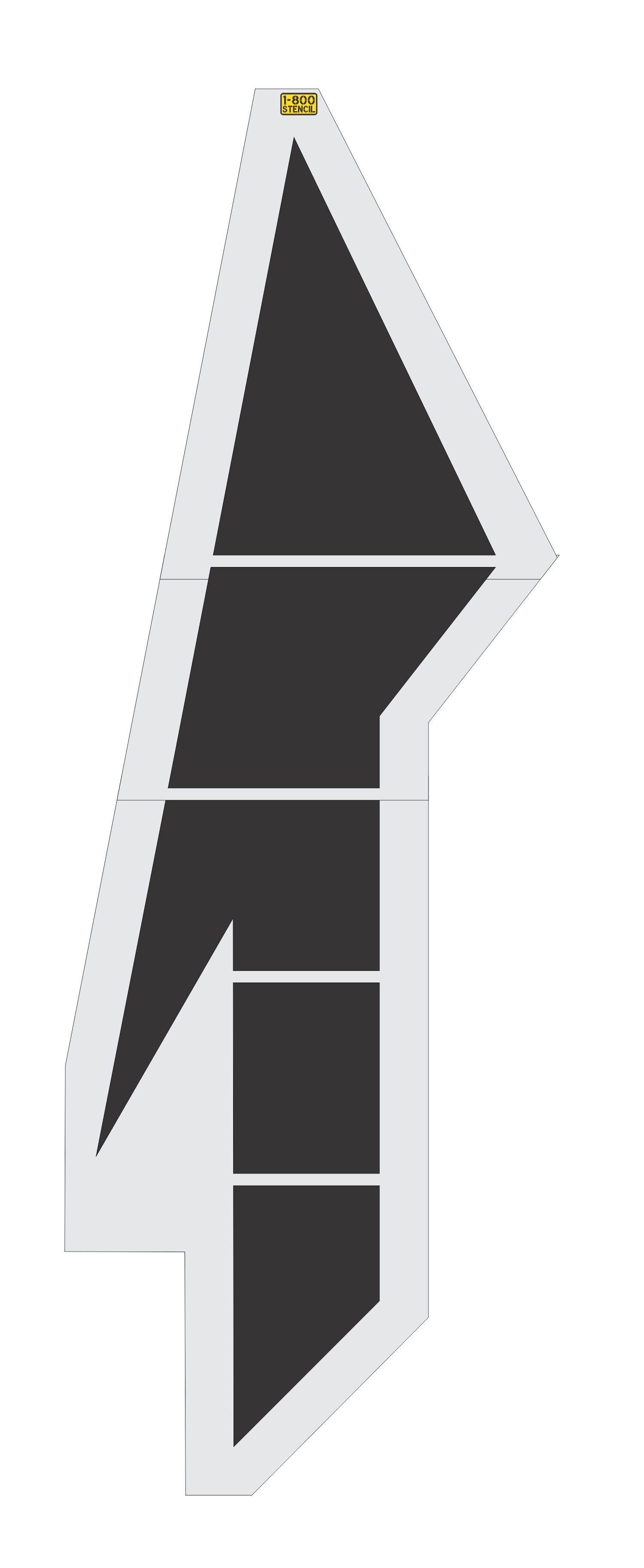 216" Colorado DOT Lane Drop Stencil - 5/64" (.080") 5052 Aluminum - 1 ...