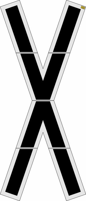 240" Maine DOT Railroad Crossing Symbol - 1-800-Stencil