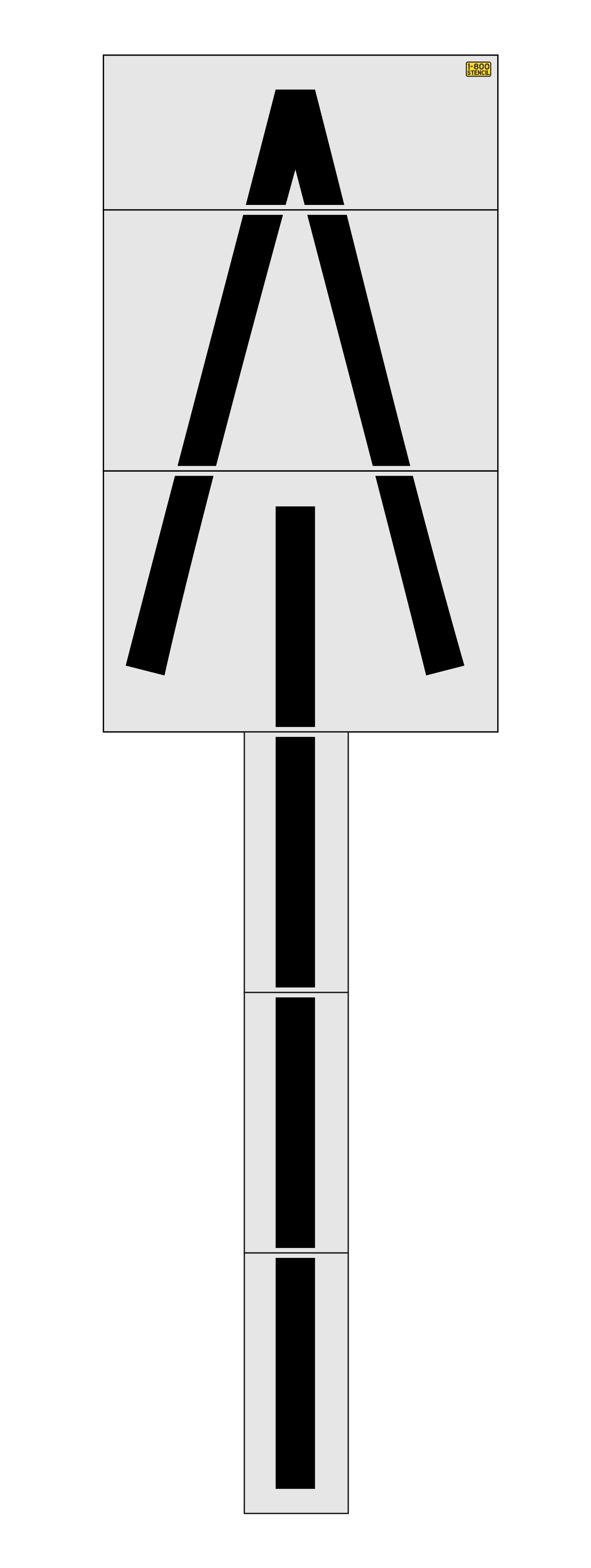 282" Florida DOT Wrong Way Arrow Stencil - 1-800-Stencil