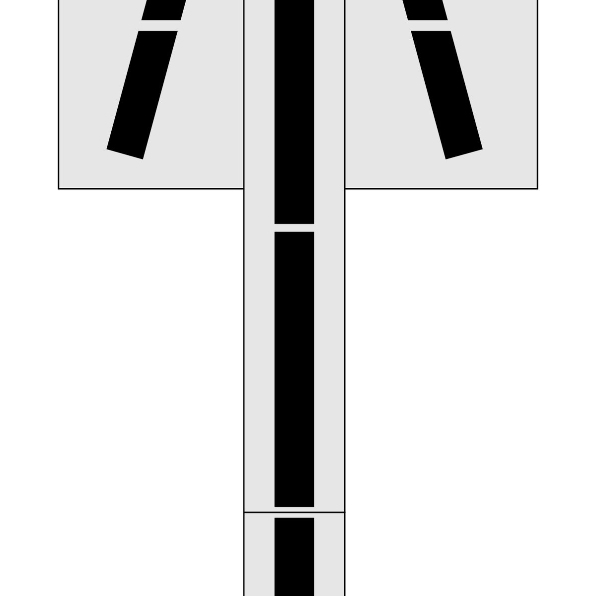 282" Illinois DOT Wrong Way Arrow Stencil — 1-800-Stencil