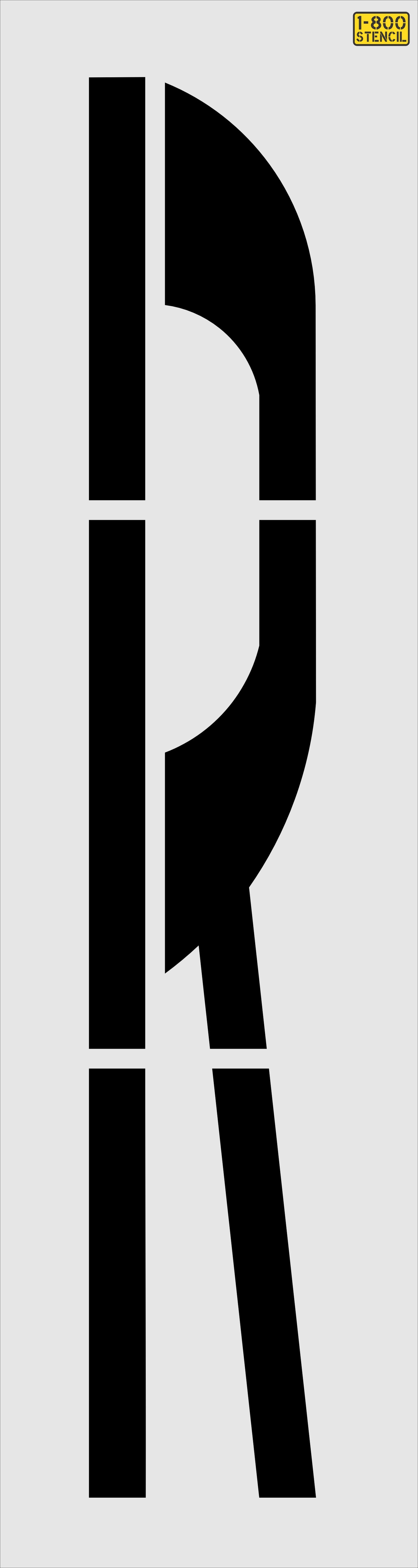 72" Maine DOT Railroad Crossing Letter Stencil - 1-800-Stencil