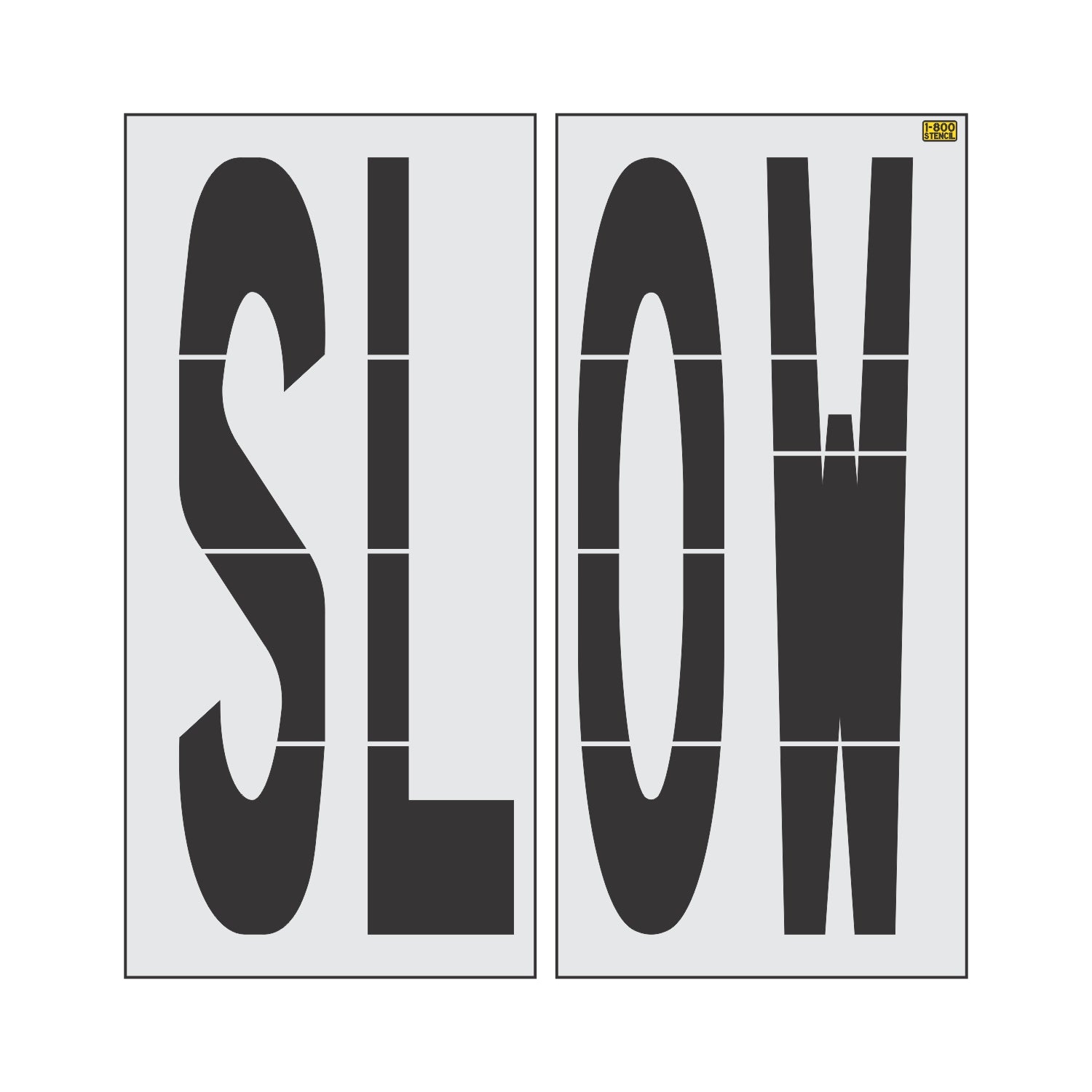 72" Chicago DOT SLOW Stencil - 1-800-Stencil